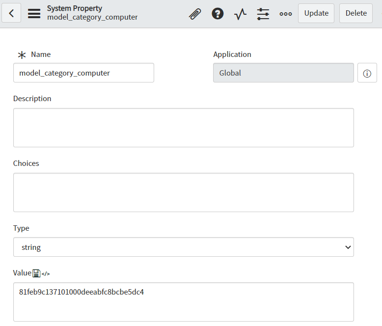 Using system properties to store values and settings